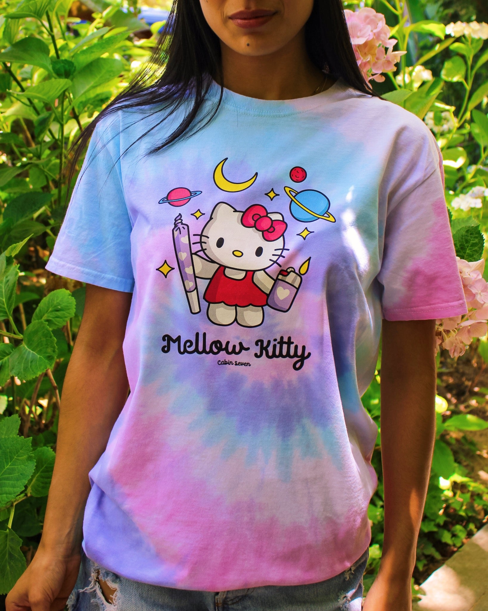 Mellow Kitty Tie Dye T-Shirt